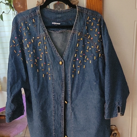Jackets & Coats | Vintage Embroidered Denim Jacket | Poshmark